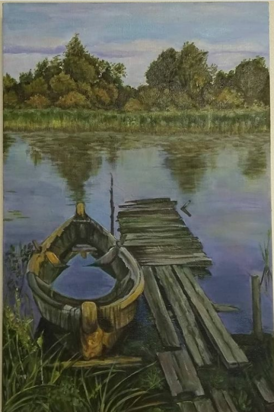 Painting Landscape painting Classicism Canvas on cardboard Oil paint ...