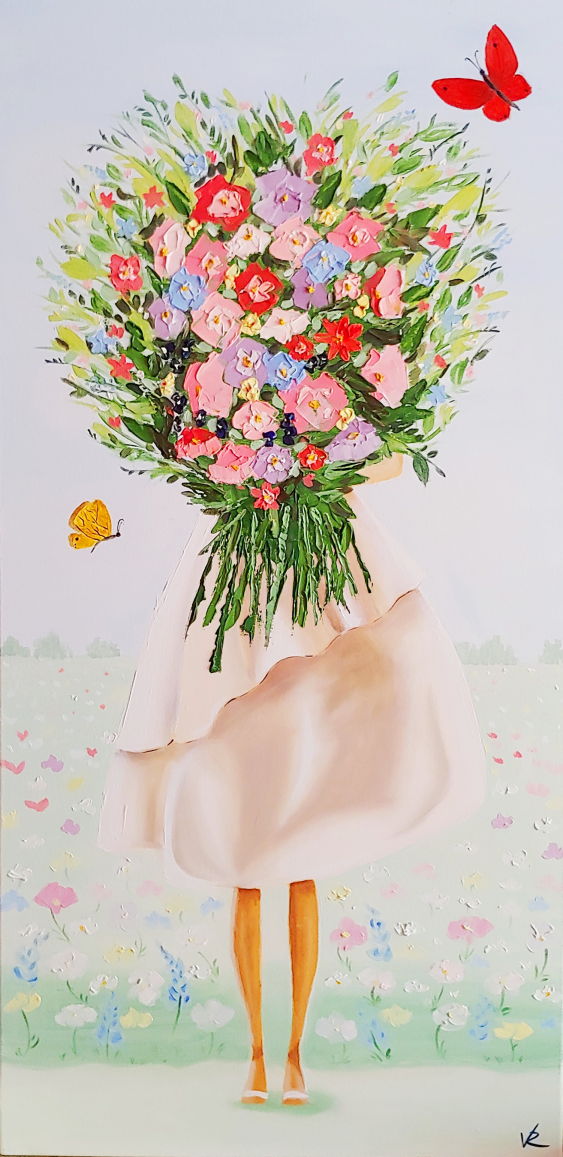 Realism Canvas on the subframe Oil — buy online. ”Flower mood“ from ...