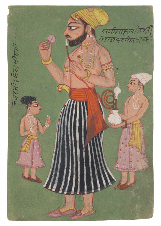 MAHARAJA ANAND SINGH AND HIS SON PRINCE DALEH SINGH