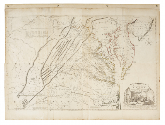 A Map of the Most Inhabited Part of Virginia — Entdecken Sie seltene ...