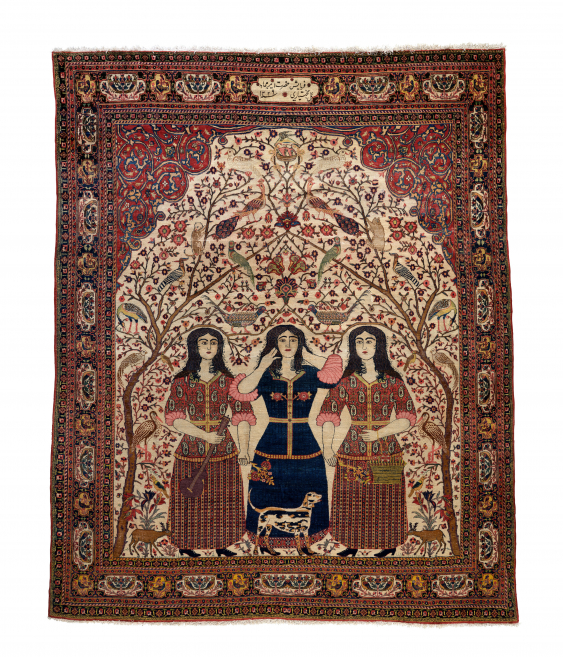 A QAJAR PICTORIAL BAKHTIARI KHAN CARPET — Окунитесь в историю: найдите ...