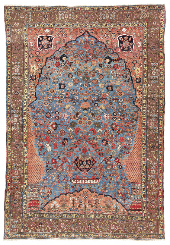 A KASHKULI QASHQAI `MILLEFLEURS` PRAYER RUG