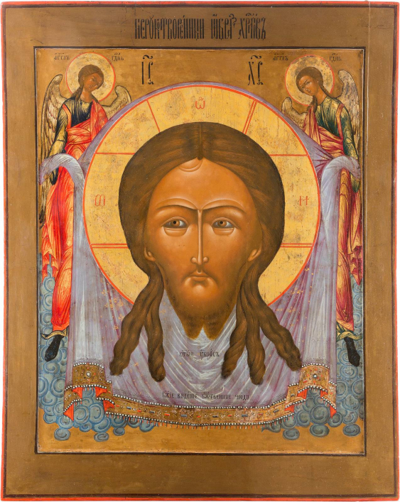 A MONUMENTAL ICON SHOWING THE MANDYLION