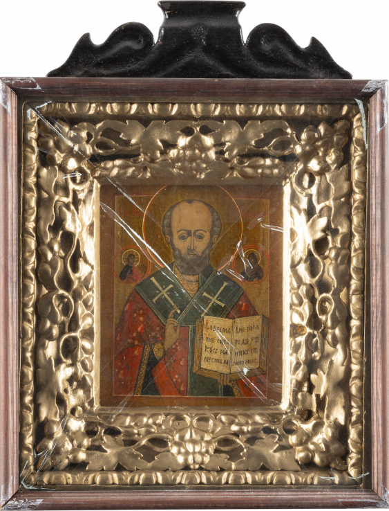IKONE MIT DEM HEILIGEN NIKOLAUS VON MYRA MIT KIOT — Entdecken Sie seltene und faszinierende ...
