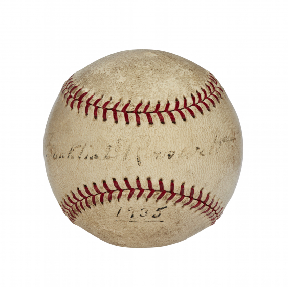 VERY RARE FRANKLIN D. ROOSEVELT SINGLE SIGNED BASEBALL WITH ATTRIBUTION ...