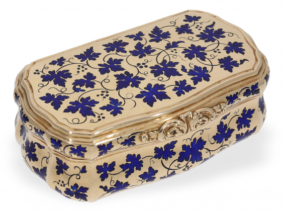 Schnupftabakdose: exquisite Gold/Emaille Neo-Rokok…