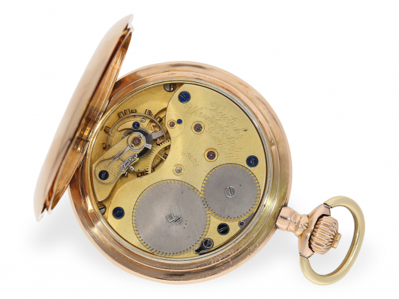 Taschenuhr: A. Lange & Söhne Goldsavonnette, Glash…