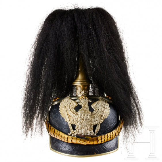A helmet for Prussian Dragoon Officers, with bush