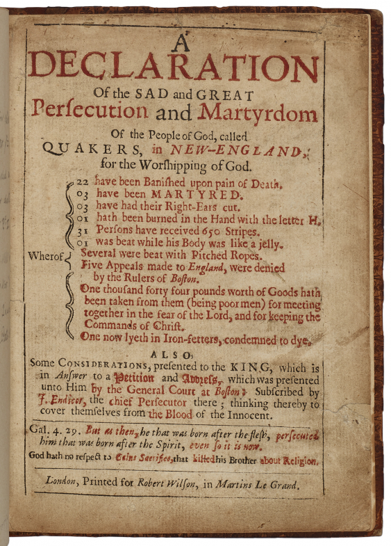 A Declaration of the Sad and Great Persecution and Martyrdom of the ...