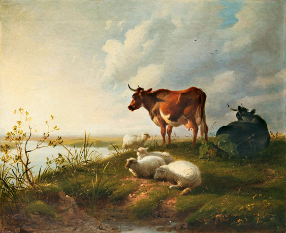 Thomas George Cooper ''Kühe und Schafe'' — Katalog Kunstauktion 2 ...