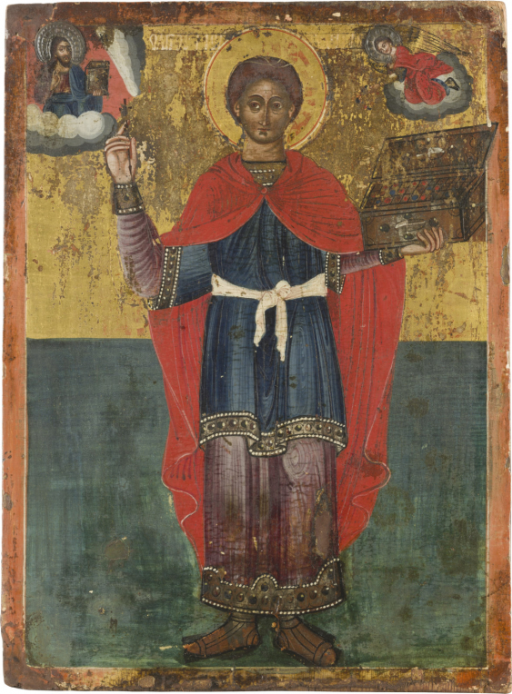 GROSSE IKONE MIT DEM HEILIGEN PANTELEIMON