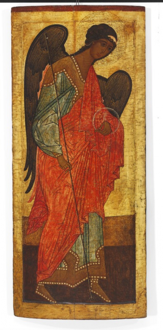 Novgorod School, c. 1500: A highly important large Russian iconostasis ...