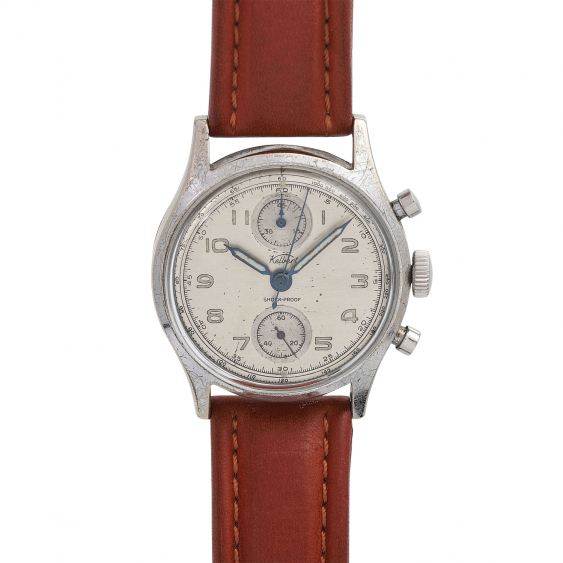 KELBERT Vintage Chronograph, C. 1940/50s. Housing in chrome plated ...