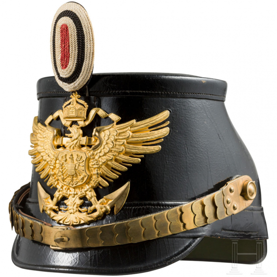 Tschako für Unteroffiziere im Seebataillon, um 1910