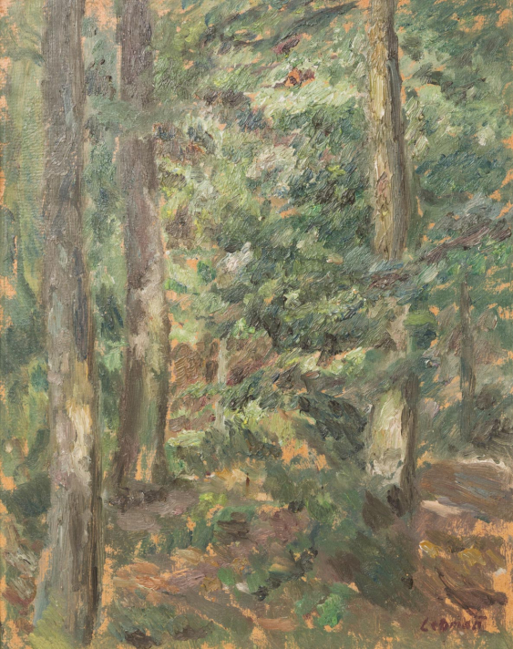 LEHMANN, ALFRED (1899-1979): Blick in einen dichten Wald, 20. Jahrhundert,