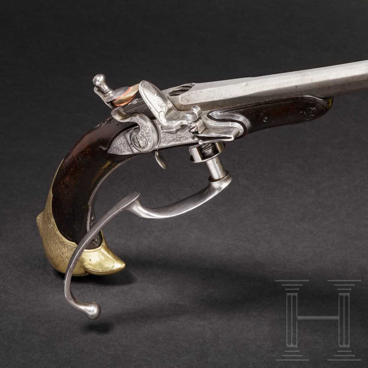 Rare flintlock breech-loader gun System "La Chaumette", Brion in Paris ...