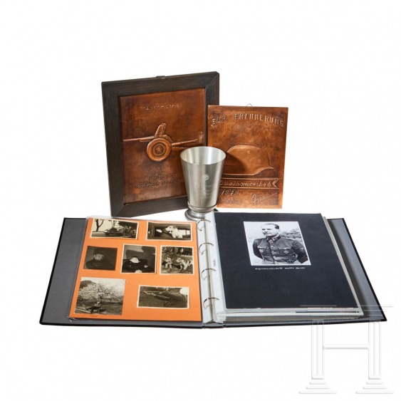 Walter Harzer - A HIAG Memoir Album, Plaques and Presentation Goblet