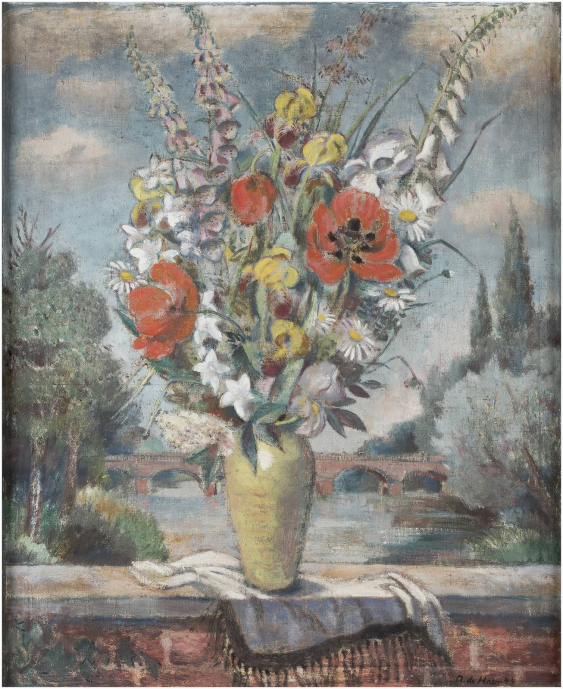 ADOLF DE HAER 1892 Düsseldorf - 1945 Osnabrück Blumenstillleben ...