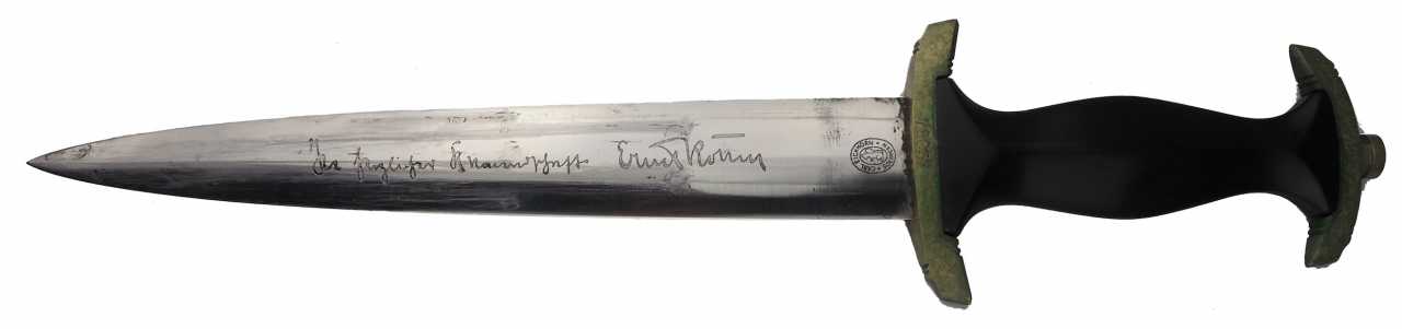SS Ehrendolch mit Röhm-Widmung des SS-Sturmbannführers Hermann Kötzold ...