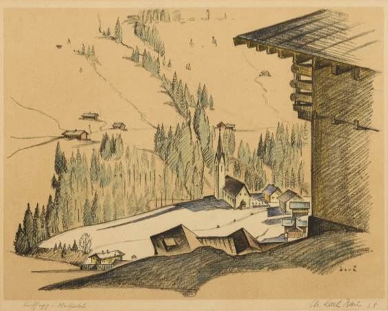 BAUR, Christian Karl (1897 - 1969). Baur, Christian Karl: Hirschegg im ...