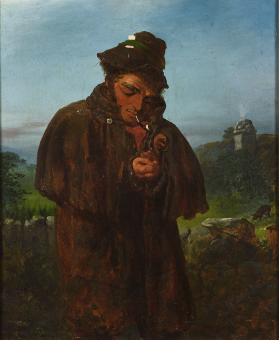 Bildnis eines Schäfers mit Pfeife.