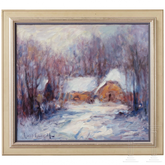 Hans Nowak (1922-96), winterliches Dorf