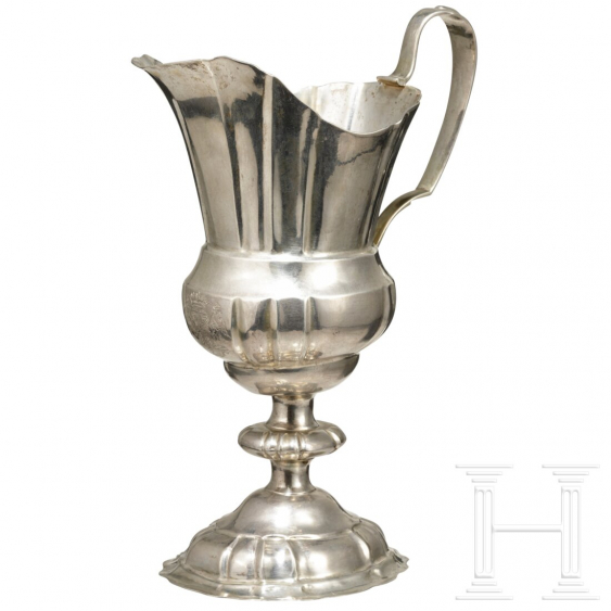 Silberne Helmkanne mit Wappen des Generals Friedrich Bogislav von ...