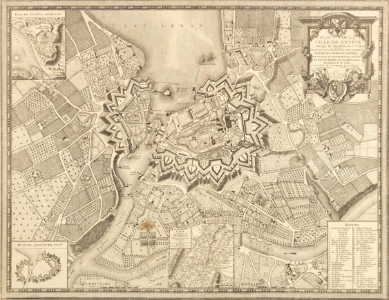 Stadtplan von Genf in der Schweiz