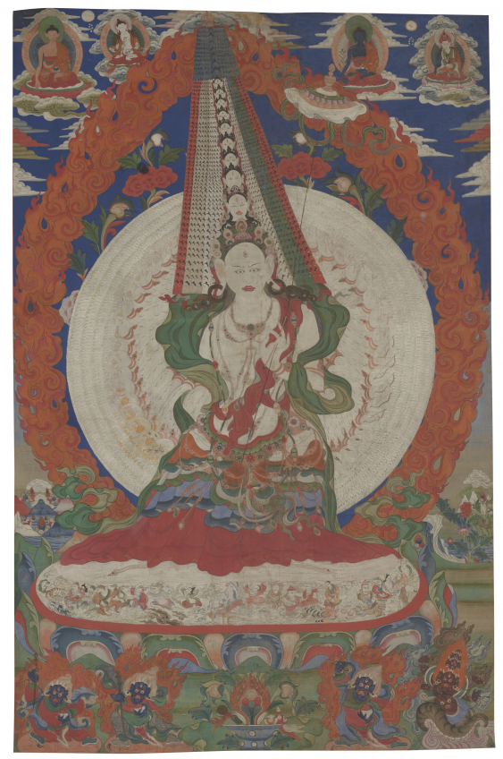 A LARGE PAINTING OF SITATAPATRA