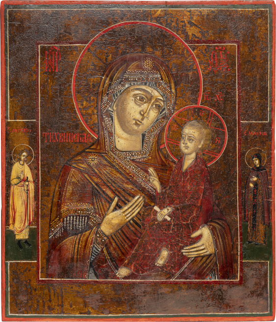 IKONE MIT DER GOTTESMUTTER VON TICHWIN (TICHWINSKAJA)