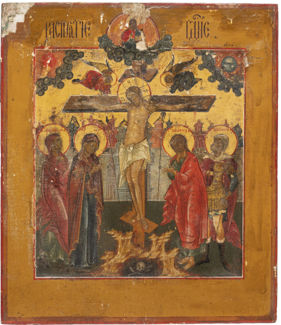 IKONE MIT DER KREUZIGUNG CHRISTI