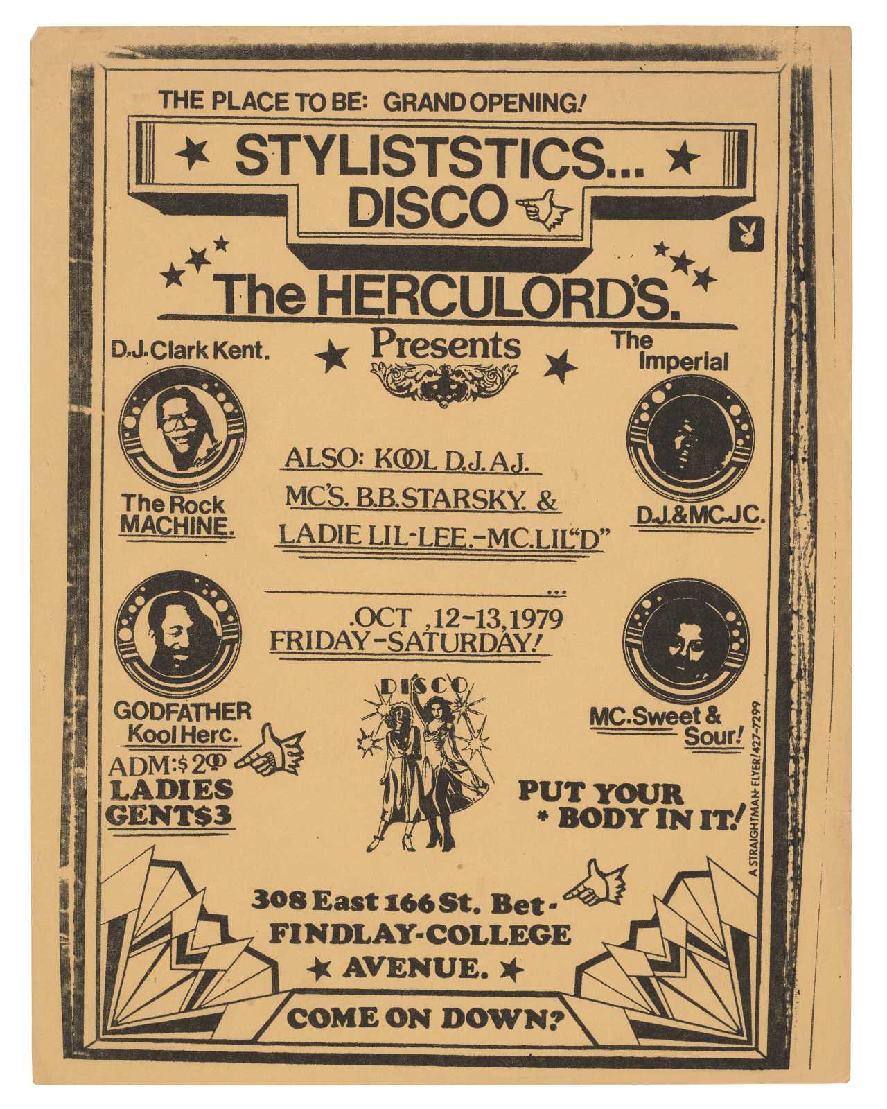 FIVE 1979-1985 HERCULORDS FLYERS BY VARIOUS ARTISTS — catalogue DJ Kool ...