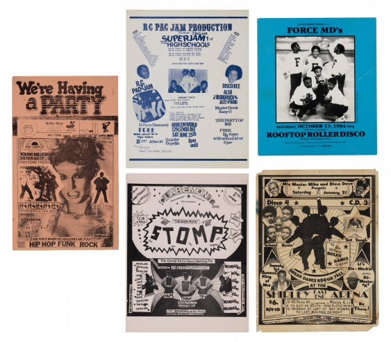 A COLLECTION OF 5 1983-1984 FLYERS.