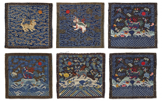 A GROUP OF SIX KESI RANK BADGES, BUZI — Katalog Art of China Online ...