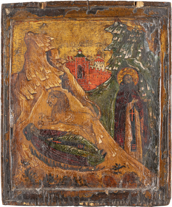 SELTENE IKONE MIT DEM HEILIGEN GERASIM VON WOLOGDA