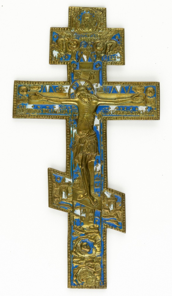 TWO TIMES ENAMELLED METAL BENEDICTION CROSS — каталог Ikonen, Kunst und ...
