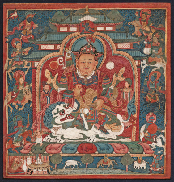 Seltene Thangka des Vaishravana