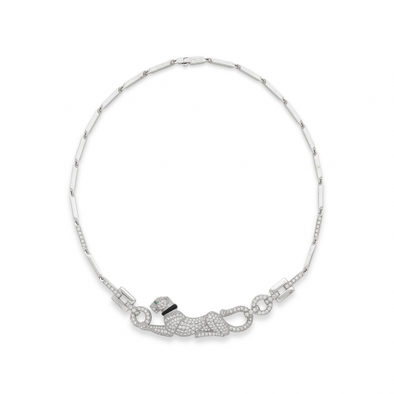 CARTIER COLLIER 'PANTHÈRE' ÉMERAUDE, ONYX ET DIAMANTS