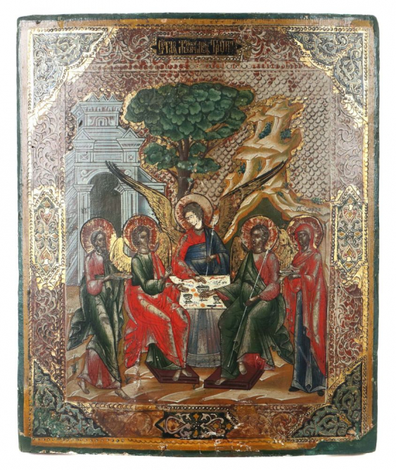 Ikone ''Heilige Dreifaltigkeit'' Russland, 19. Jh.
