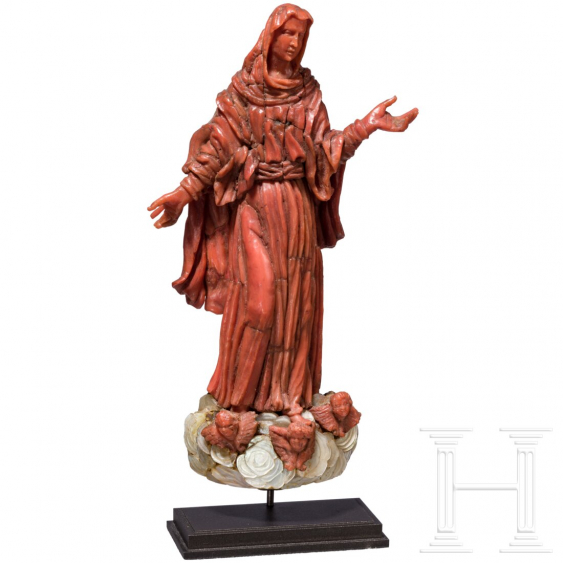Heilige Muttergottes aus Edel-Koralle (Maria Immaculata), Italien ...