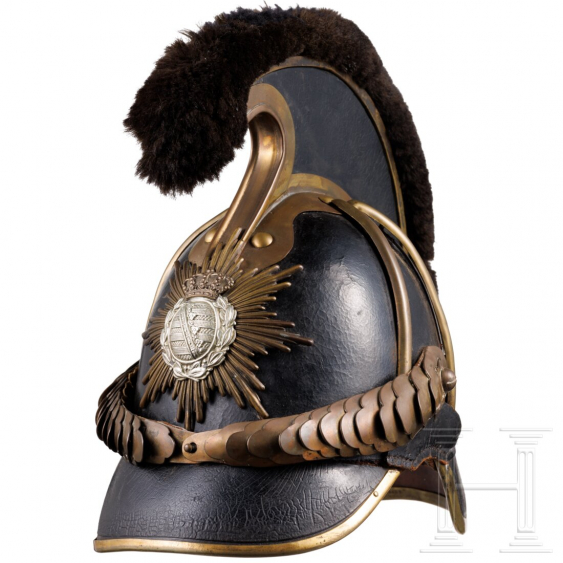 Helm M 1867 für Mannschaften des II. Sächsischen Reiter-Regiments ...
