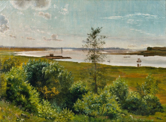 Vilhelm Kyhn (Kopenhagen 1819 - Frederiksberg 1903). Sommerlandschaft.