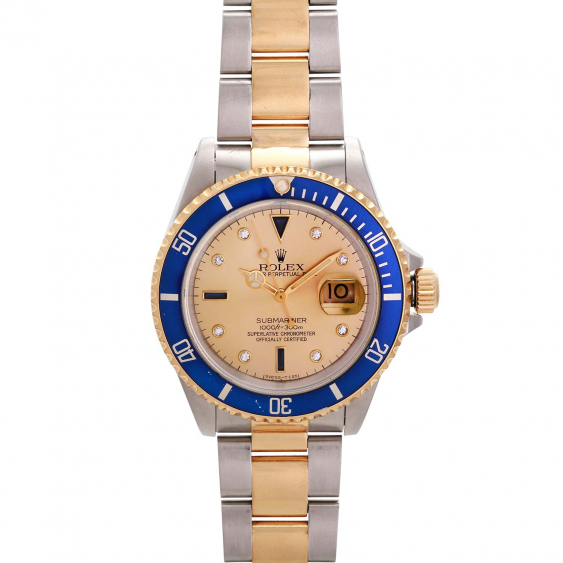 ROLEX Submariner Sultan Herrenuhr, Ref. 16613, E-Serie. Edelstahl/Gold 18K.