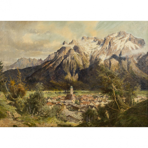 FURHRMANN, Max, probably Max I (1860-1908), "Mittenwald with Karwendel",