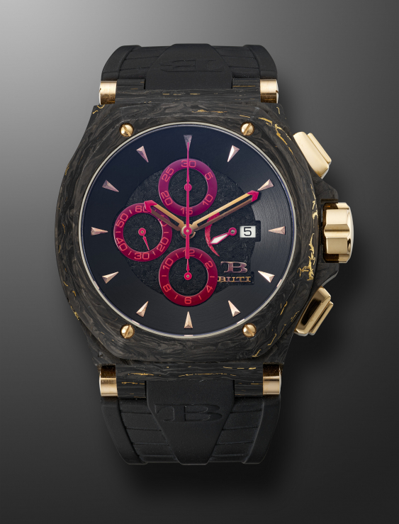 TB BUTI, LIMITED EDITION CARBON AND PINK GOLD CHRONOGRAPH 'MAGNUM', NO ...
