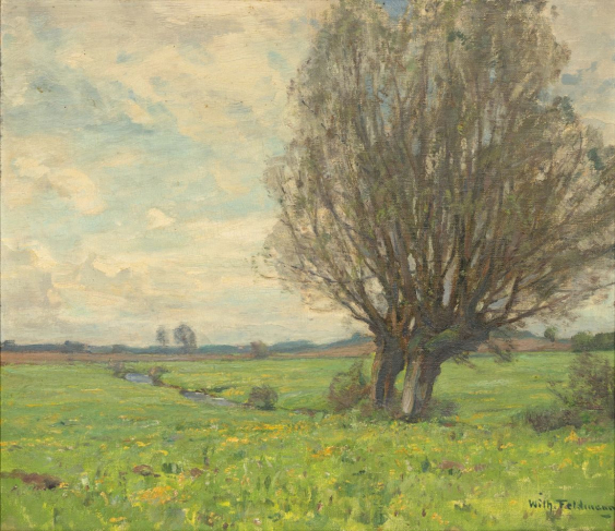 Wilhelm Feldmann (Lüneburg 1859 - Lübeck 1932). Frühlingsmorgen.